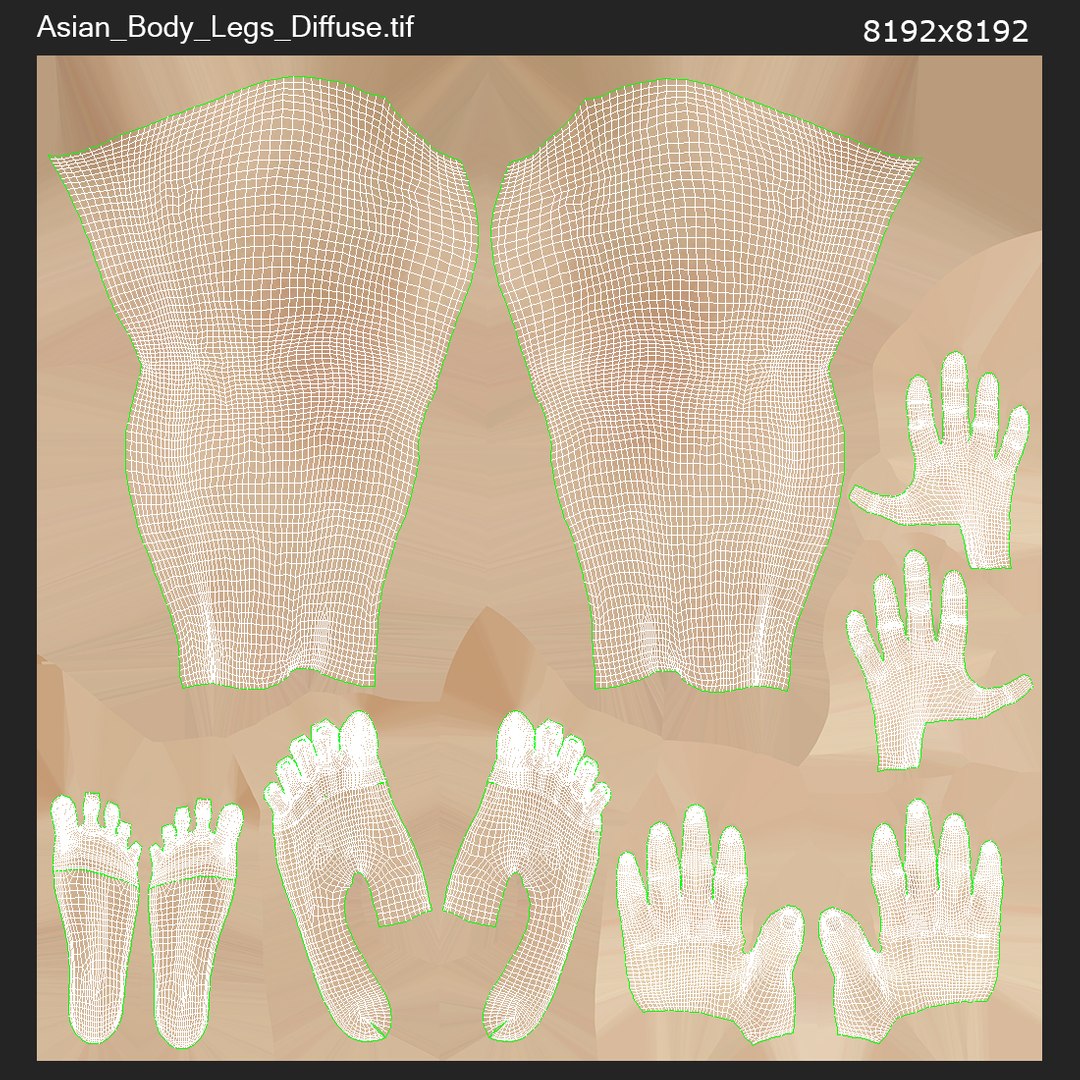 3D Model Asian Male Body - TurboSquid 1713983