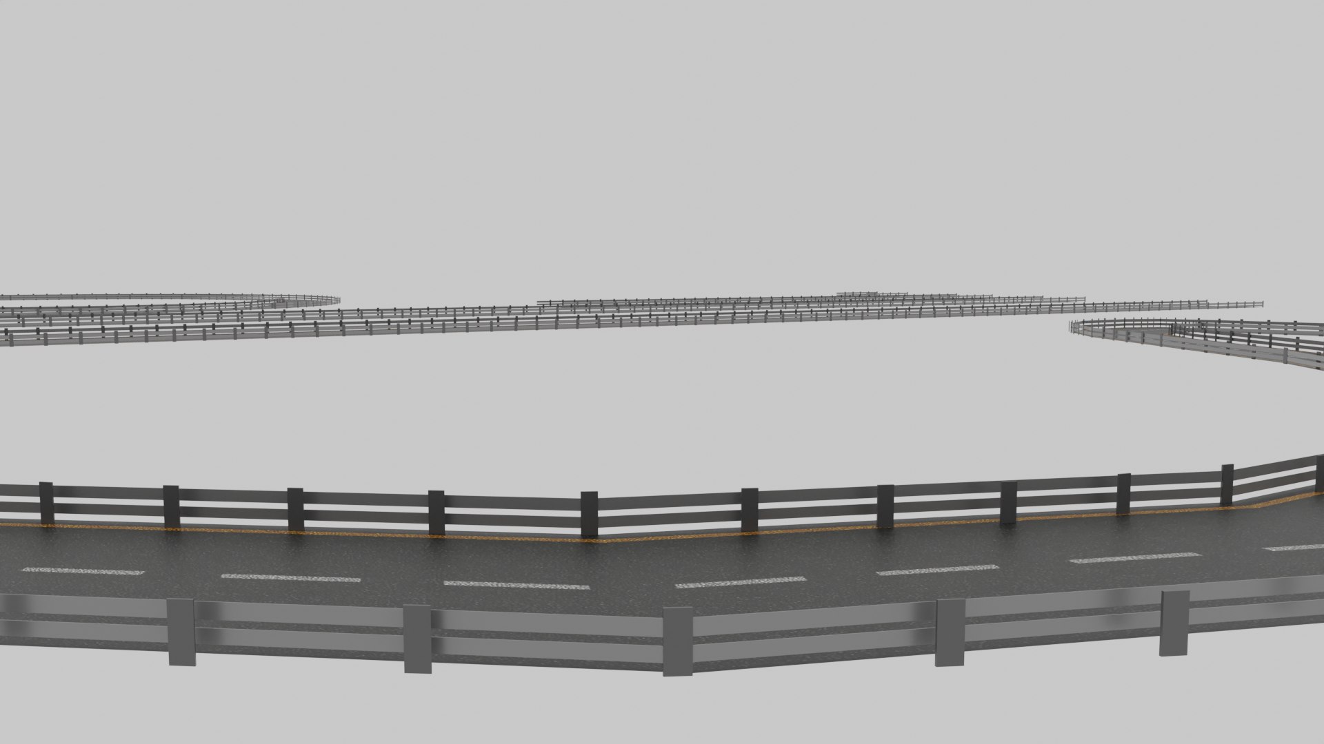 3D Model Roads - Asphalt - TurboSquid 2032959