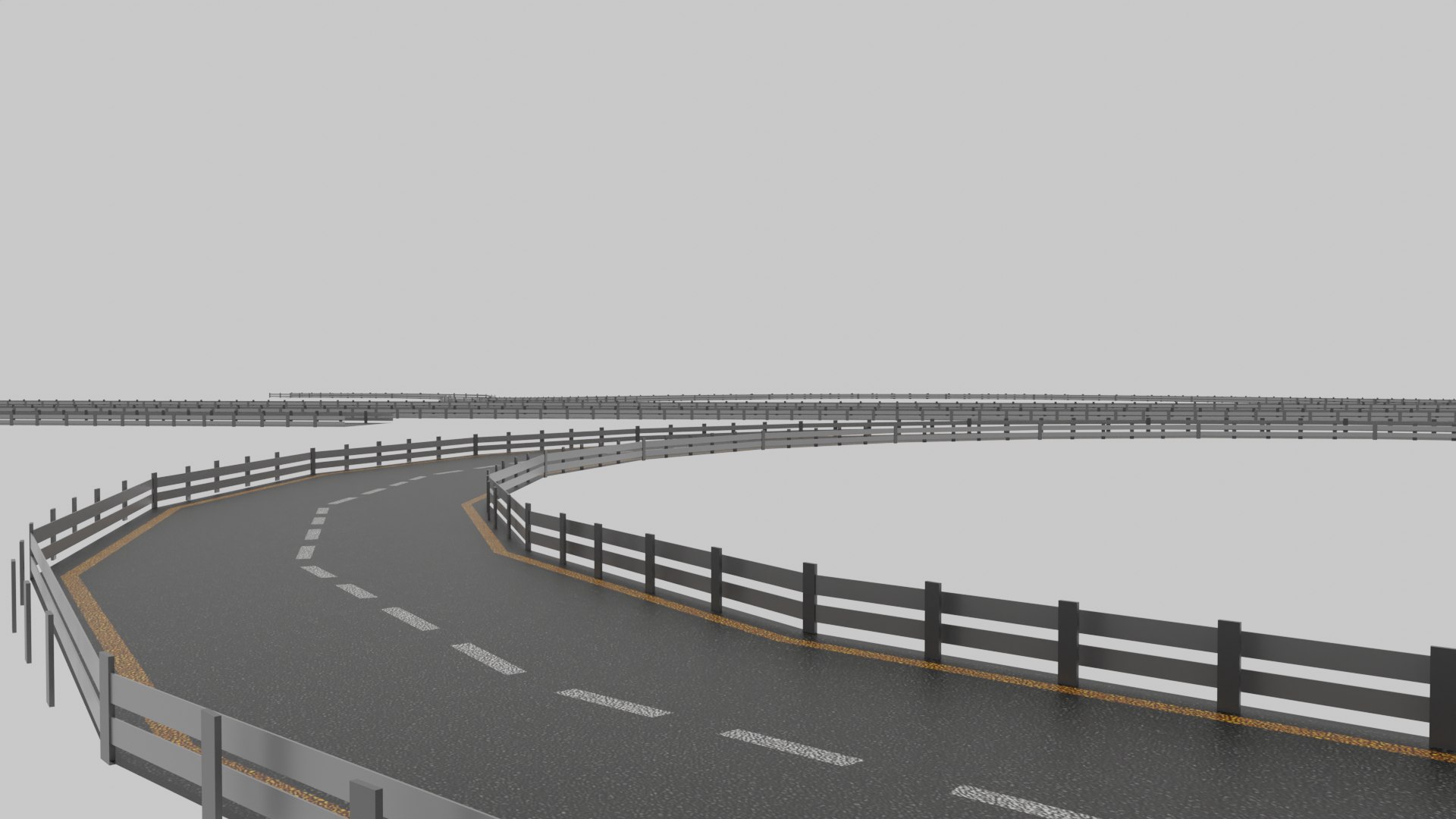 3D Model Roads - Asphalt - TurboSquid 2032959