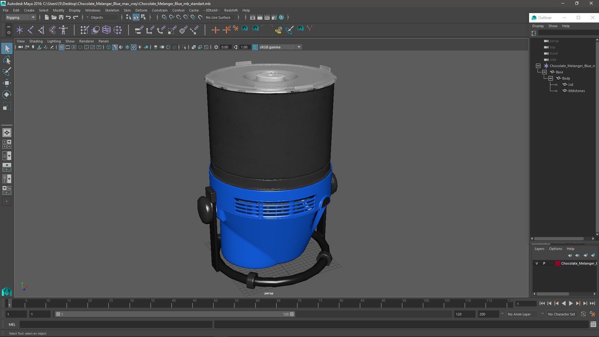 Chocolate Melanger Blue 3D - TurboSquid 2222841