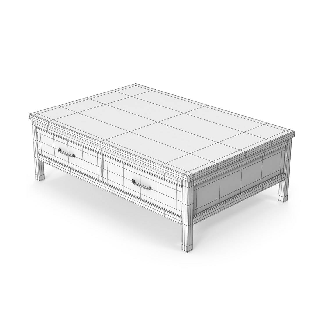 3D Wooden Coffee Table - TurboSquid 2070831