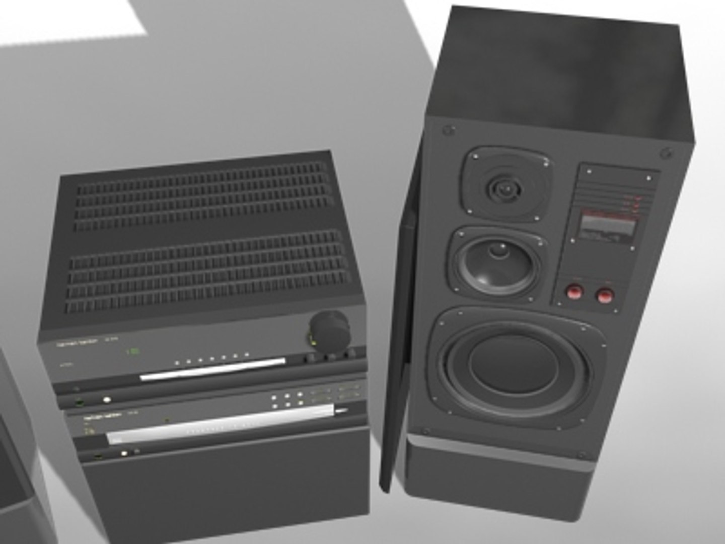 3d hi-fi stereo studio model