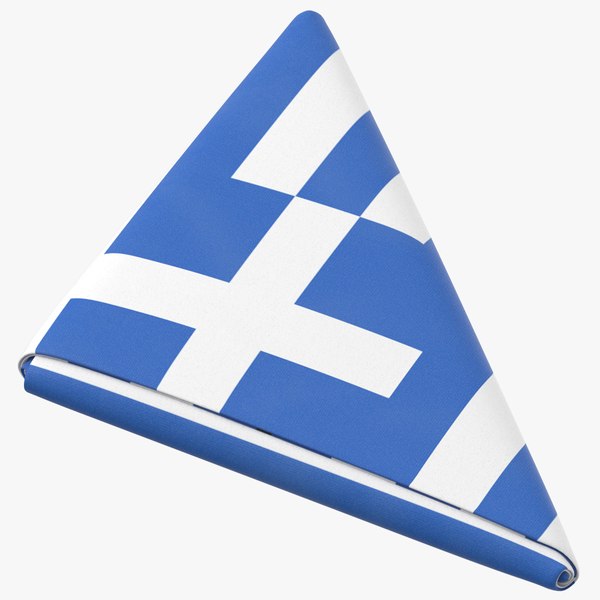 Flag folded triangle greece 3D - TurboSquid 1570915