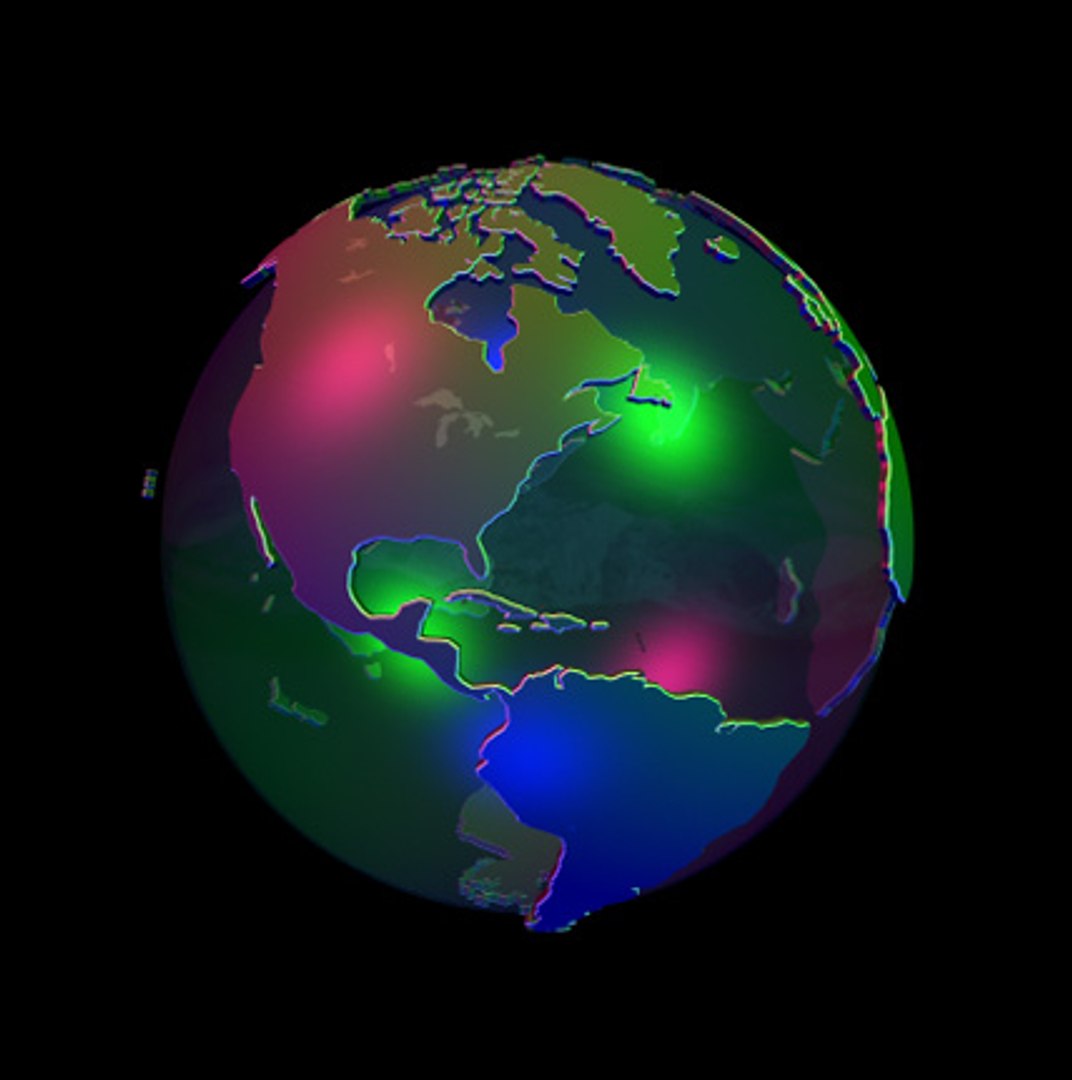 Extruded Globe 3d Model