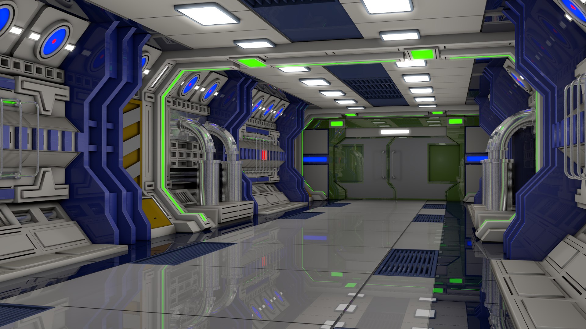 Sci Fi Interior 3D Model - TurboSquid 1513305
