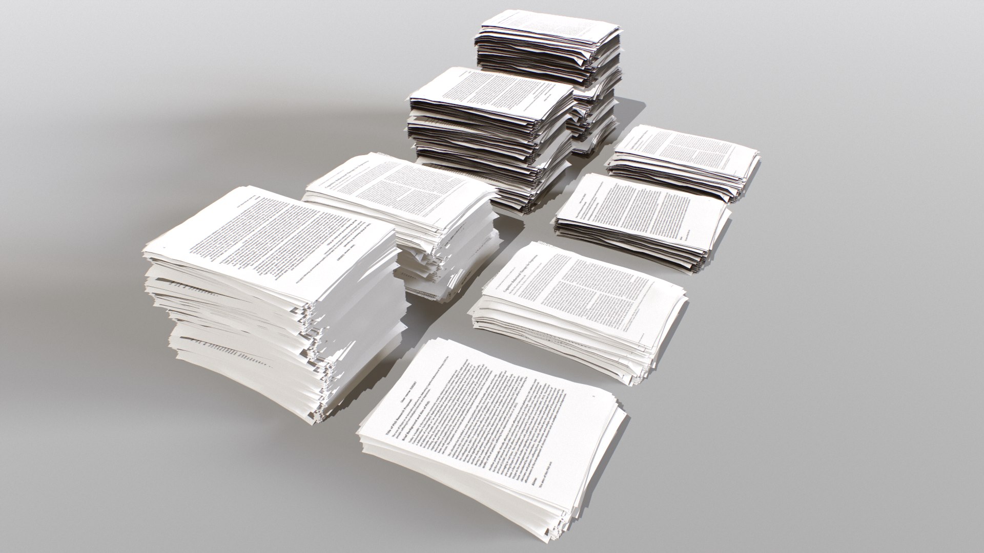 Pile Of Paper Model - TurboSquid 1966184