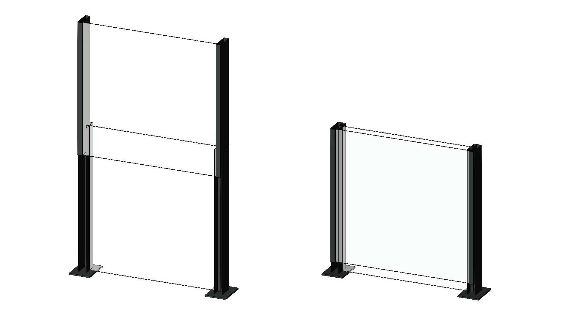 3D Glass Wind Barrier Retractable Balustrade - TurboSquid 2006344