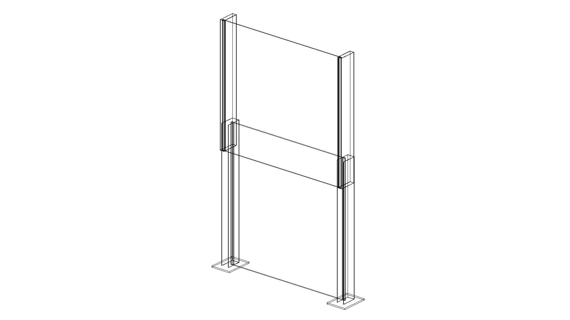 3D Glass Wind Barrier Retractable Balustrade - TurboSquid 2006344