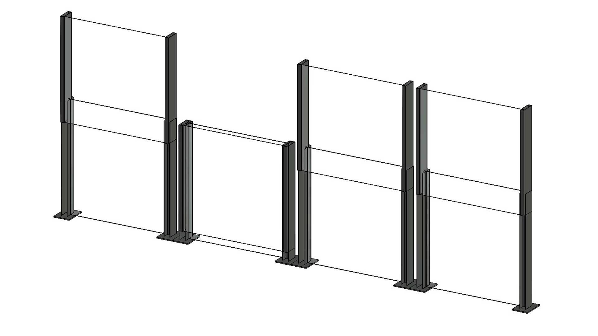 3D Glass Wind Barrier Retractable Balustrade - TurboSquid 2006344