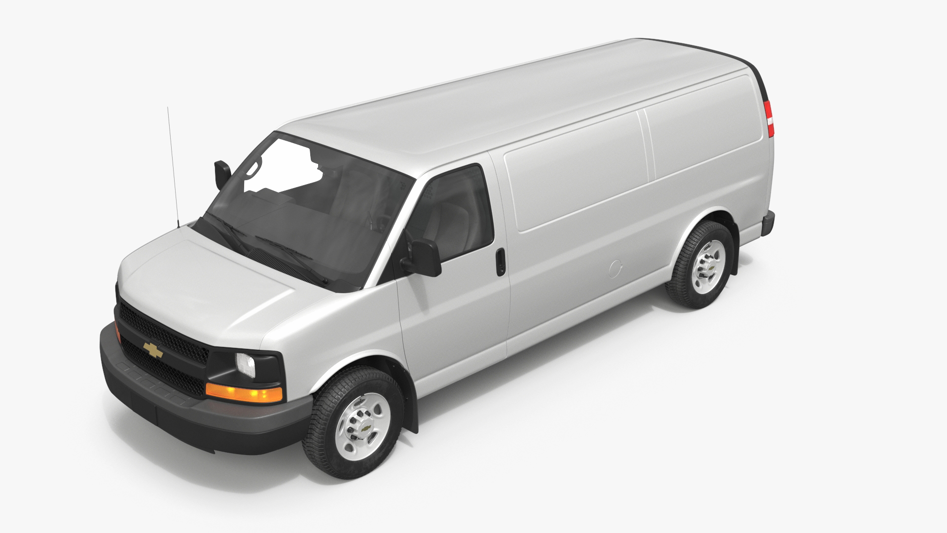 3D Model 2016 Chevrolet Express 3500 Cargo Van White Rigged For Maya ...
