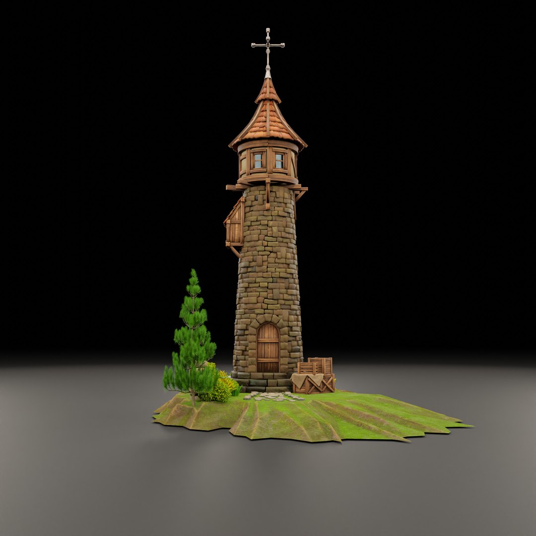 3D STYLIZED MEDIEVAL BUILDING 06 Model - TurboSquid 2145397