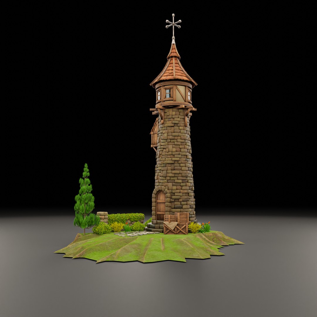 3D STYLIZED MEDIEVAL BUILDING 06 Model - TurboSquid 2145397