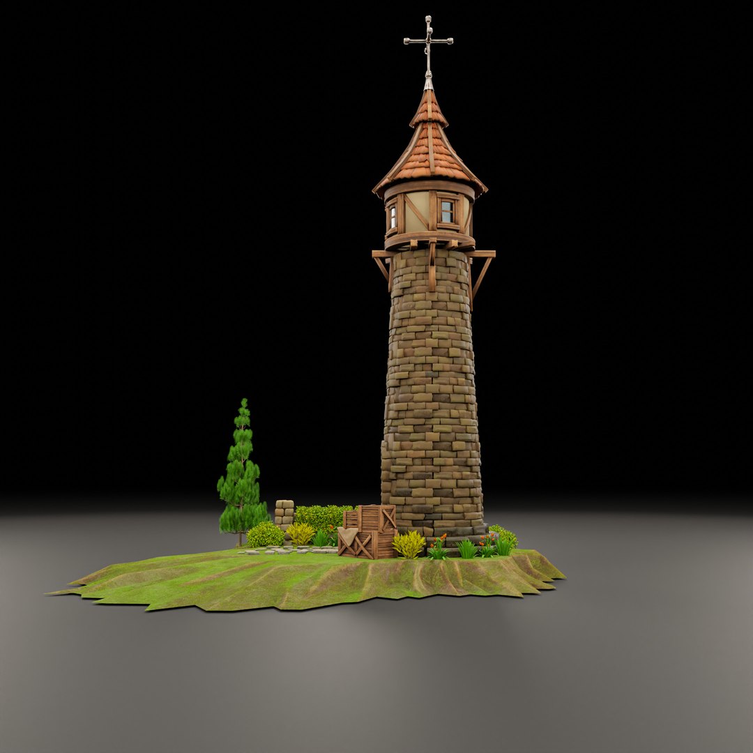 3D STYLIZED MEDIEVAL BUILDING 06 model - TurboSquid 2145397