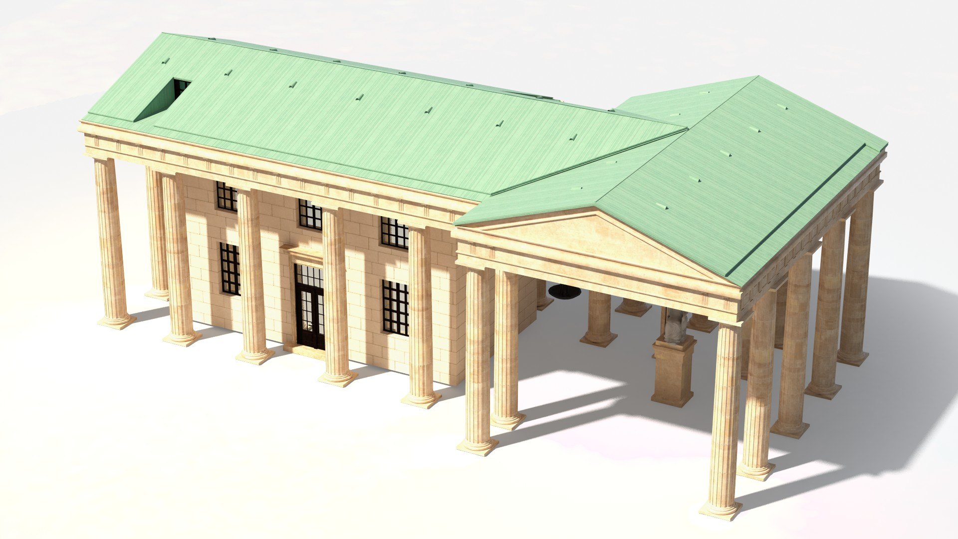 Neoclassical Building 3D Model - TurboSquid 1737053