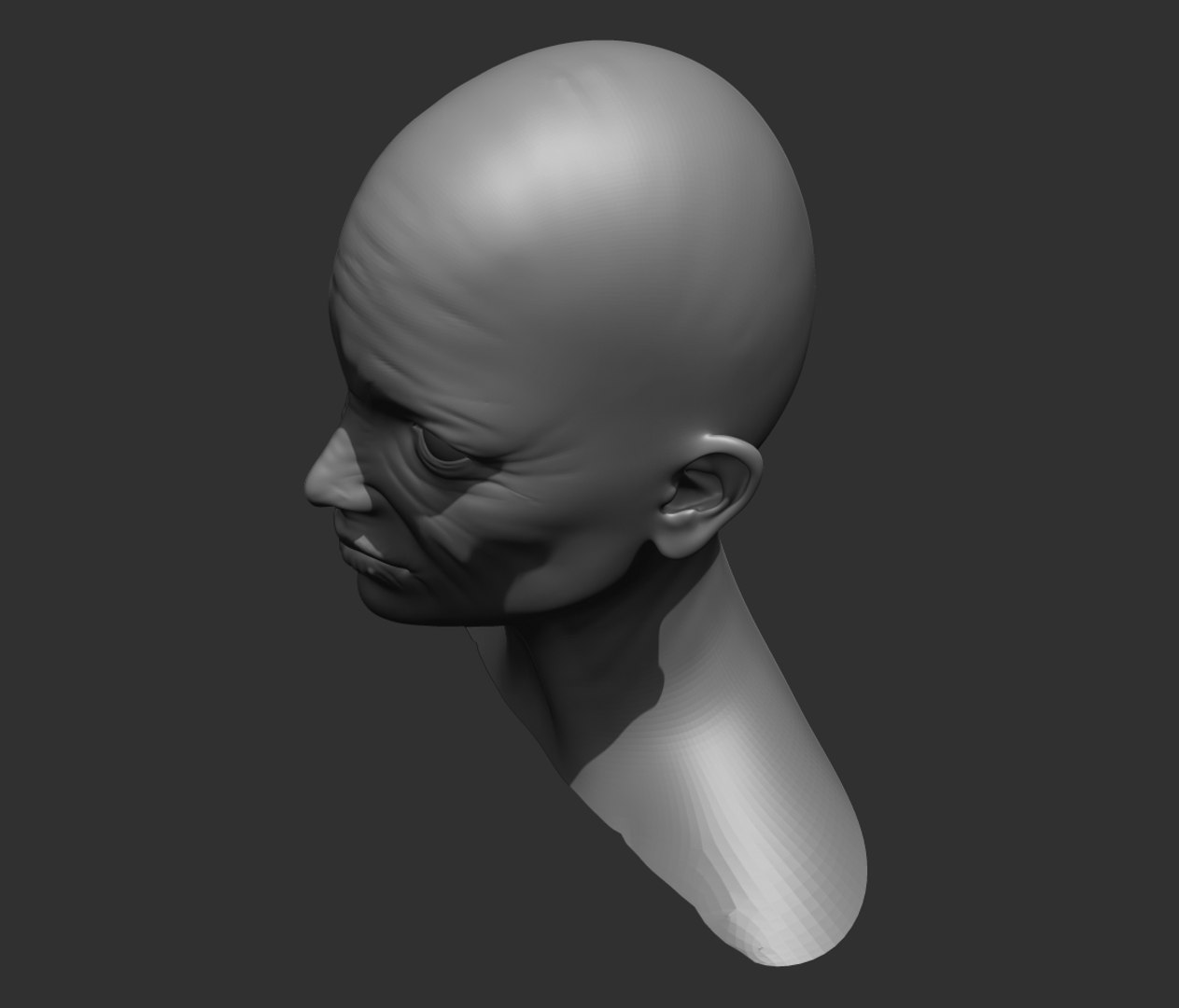 Old Female Head Realistic 3D Model - TurboSquid 1554667
