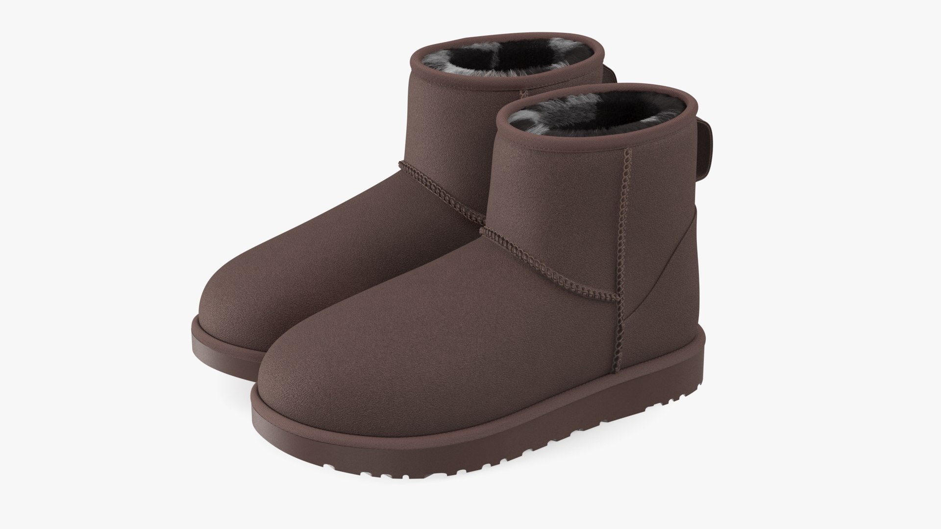 3D Australian Leather Sheepskin Boots Fur Brown Model - TurboSquid 2070732