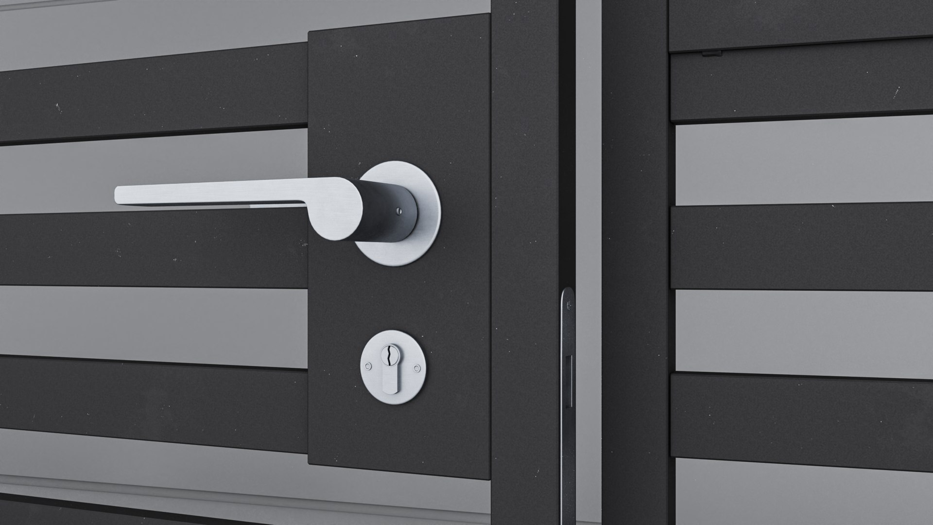 3D Aluminium Door 37 Model - TurboSquid 2012086