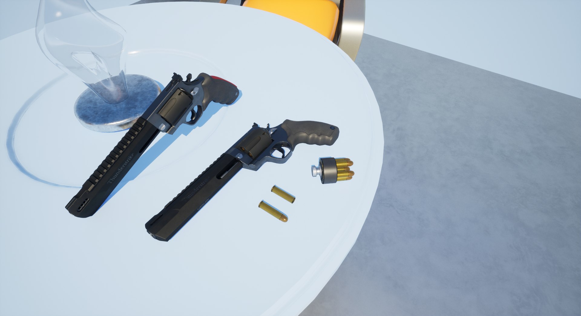 3D Model Animated Revolver For Unreal Engine - Thunderstrike ...