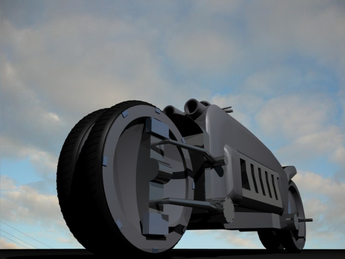 Dodge Tomahawk Motorcycle 3d Model