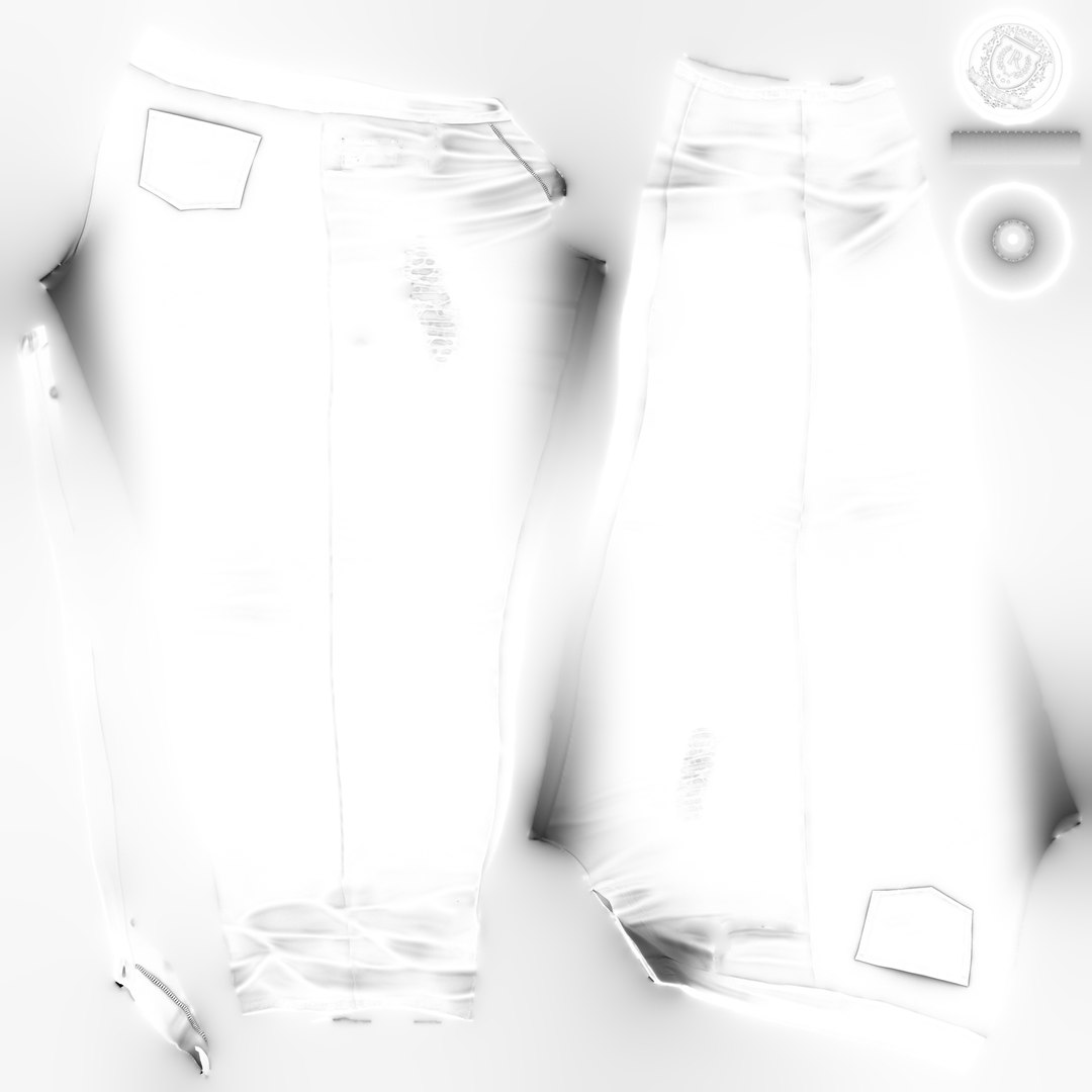 Unbuttoned Torn Denim Jeans Pants 3D - TurboSquid 1916615