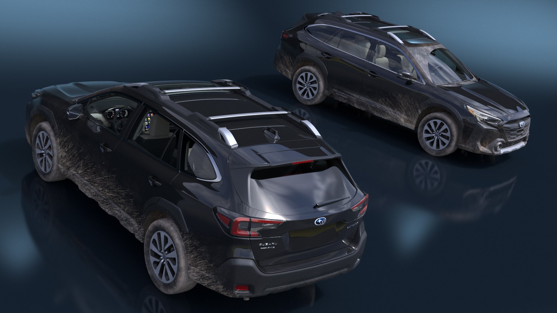 Suv Subaru Outback 2025 Black Dirty Simplified 3D Model - TurboSquid ...