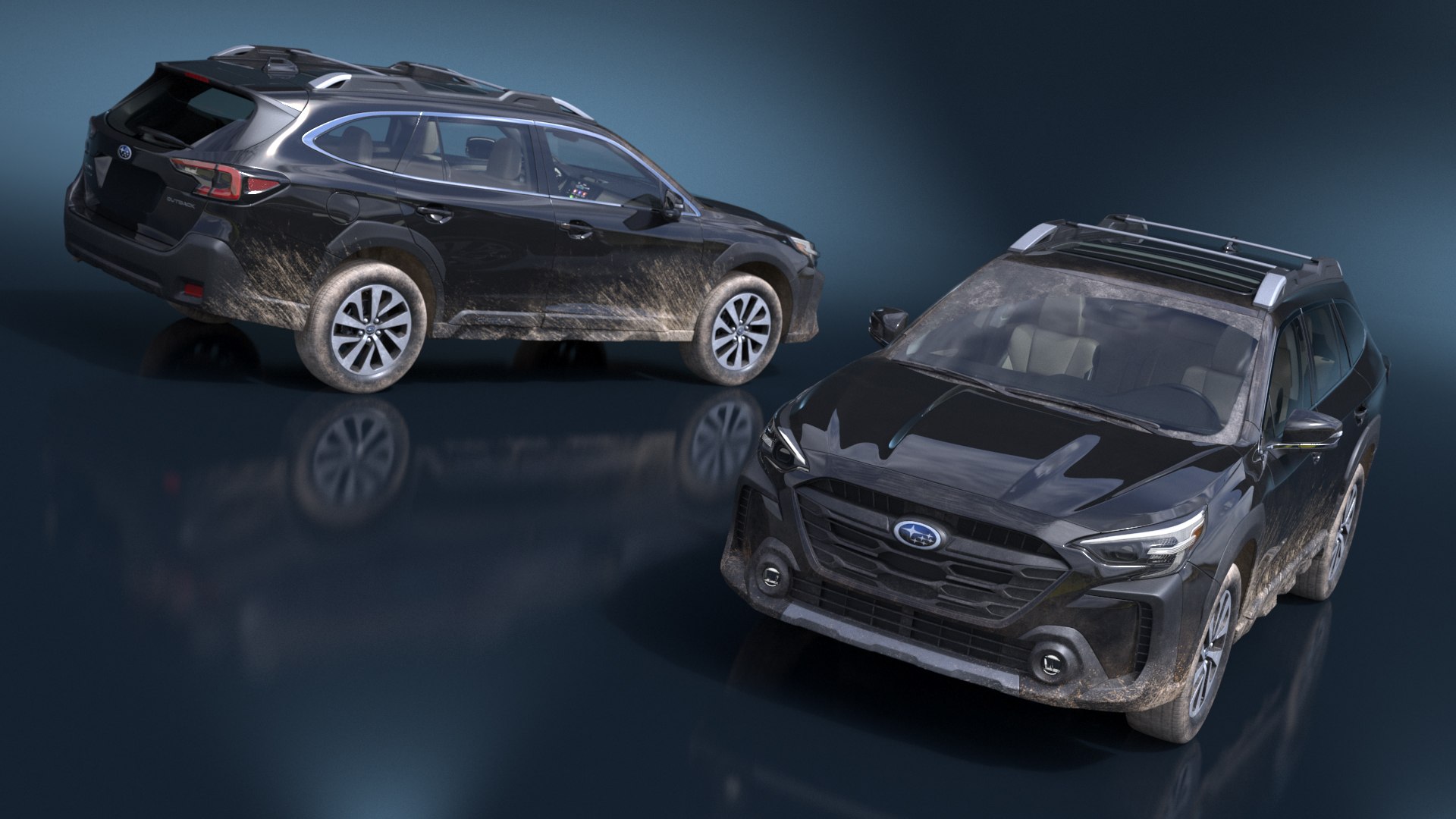 Suv Subaru Outback 2025 Black Dirty Simplified 3D Model - TurboSquid ...