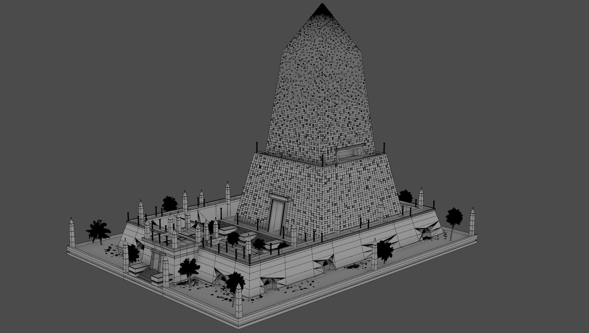 3D Egyptian Sun Temple Model - TurboSquid 2468524