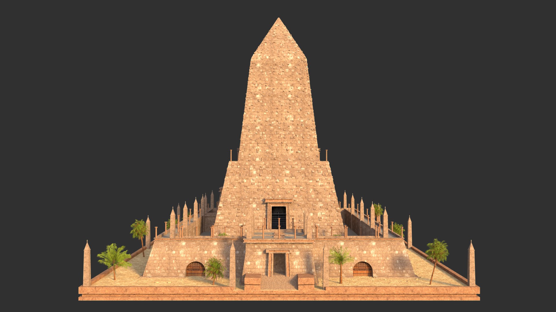 3D Egyptian Sun Temple Model - TurboSquid 2468524