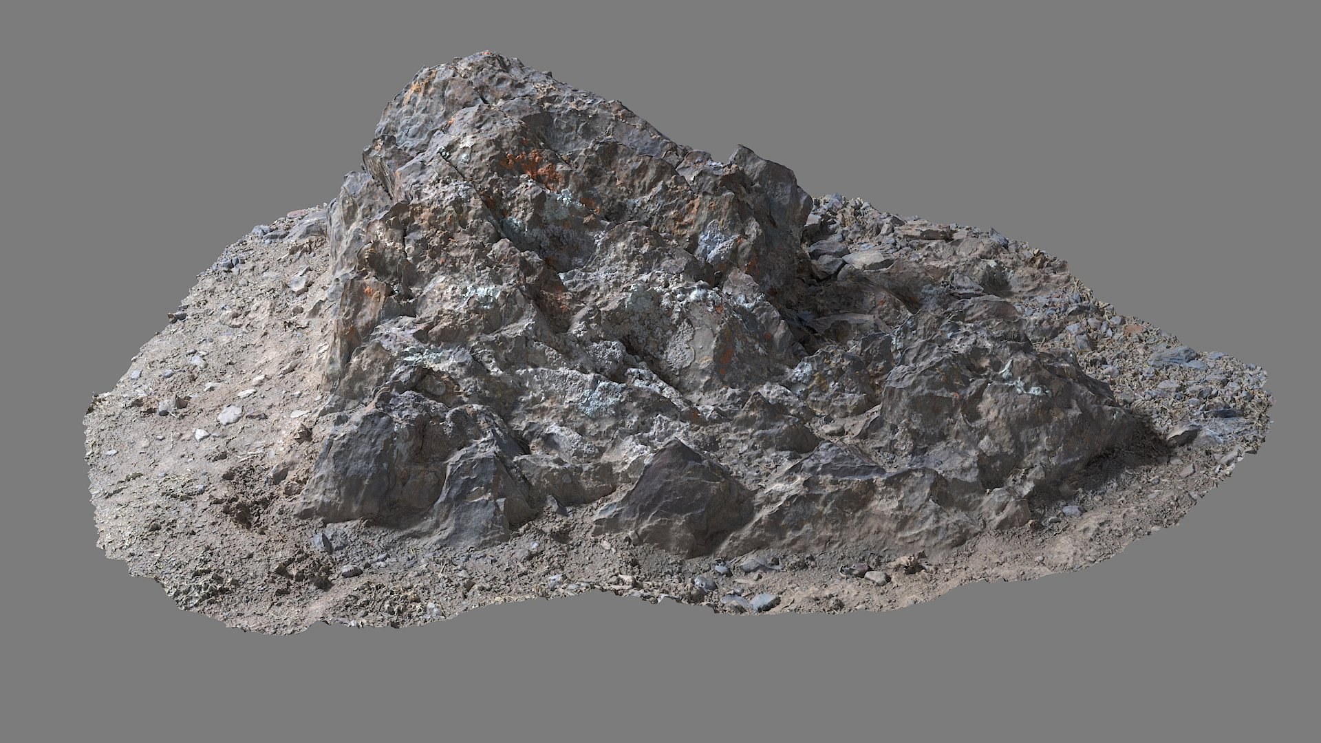 3D Assembly Ground Rock 28 Model - TurboSquid 2003765