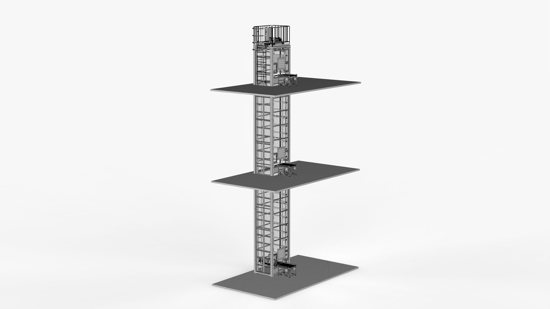 Logistics Factory Reciprocating Elevator 3D Model - TurboSquid 1980009