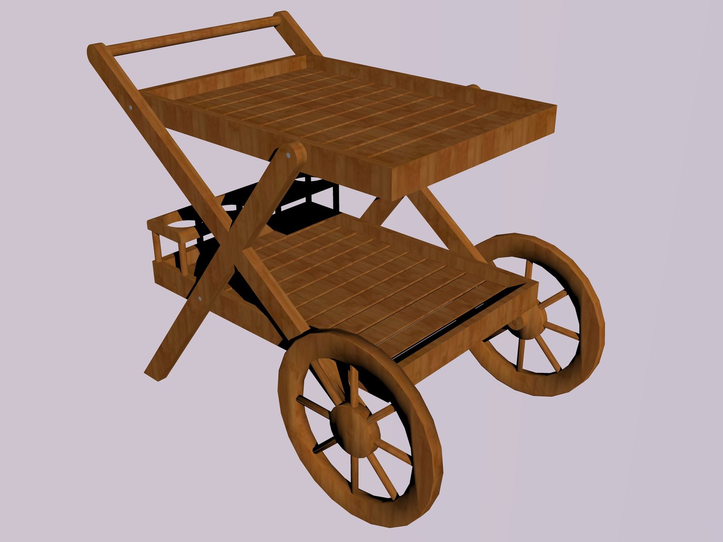 3d Model Flower Cart