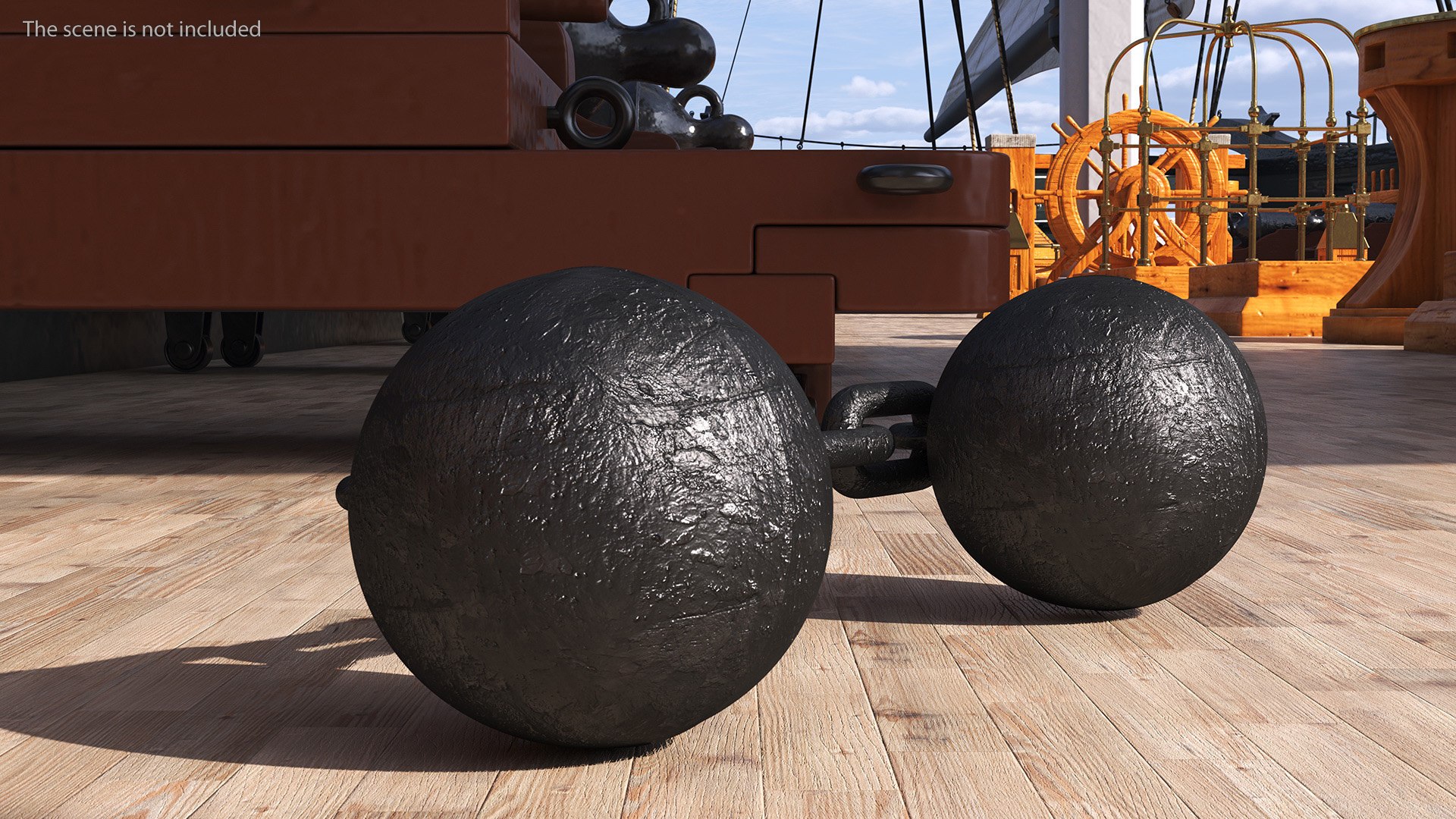 3D Double Core Chain Cannon Shot - TurboSquid 2180430