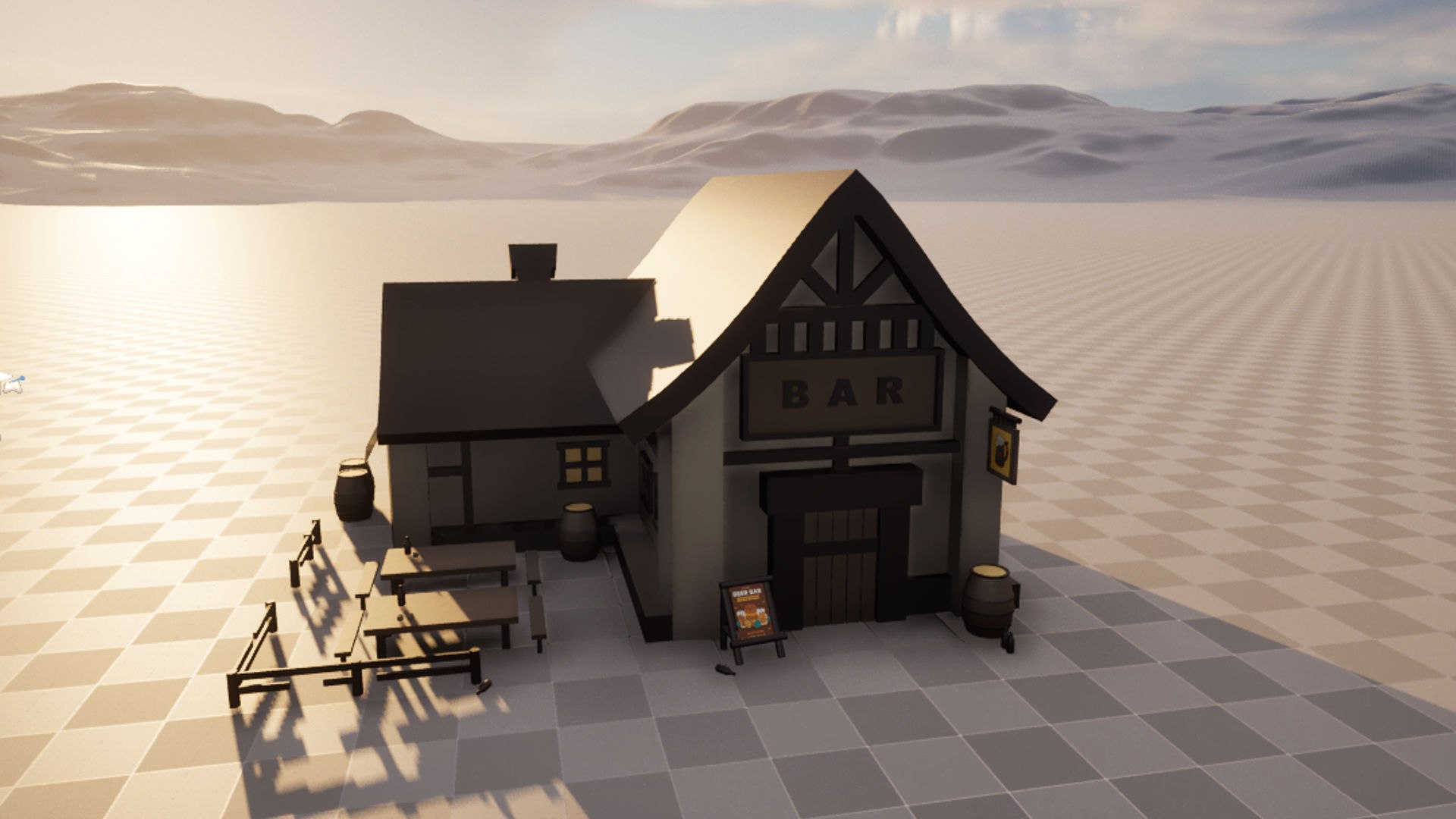 Low Poly Tavern 3D Model - TurboSquid 2284277