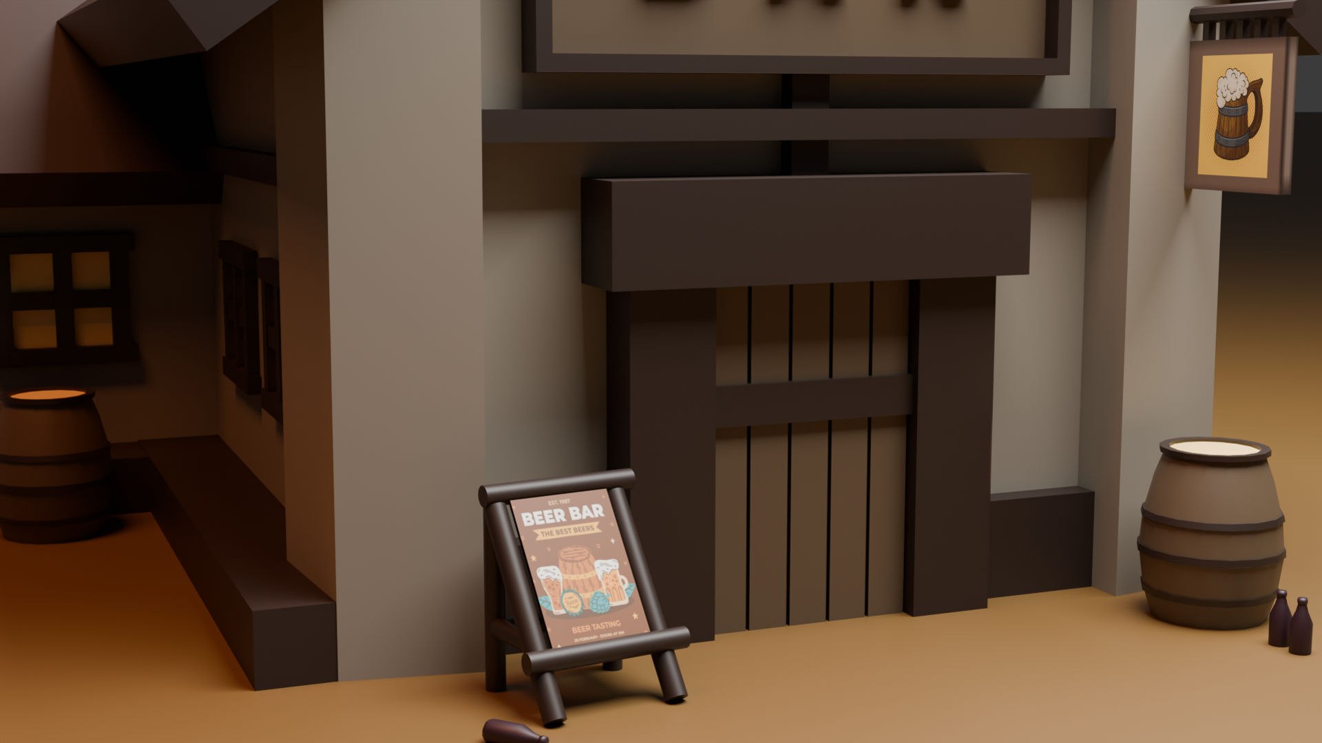 Low Poly Tavern 3D Model - TurboSquid 2284277