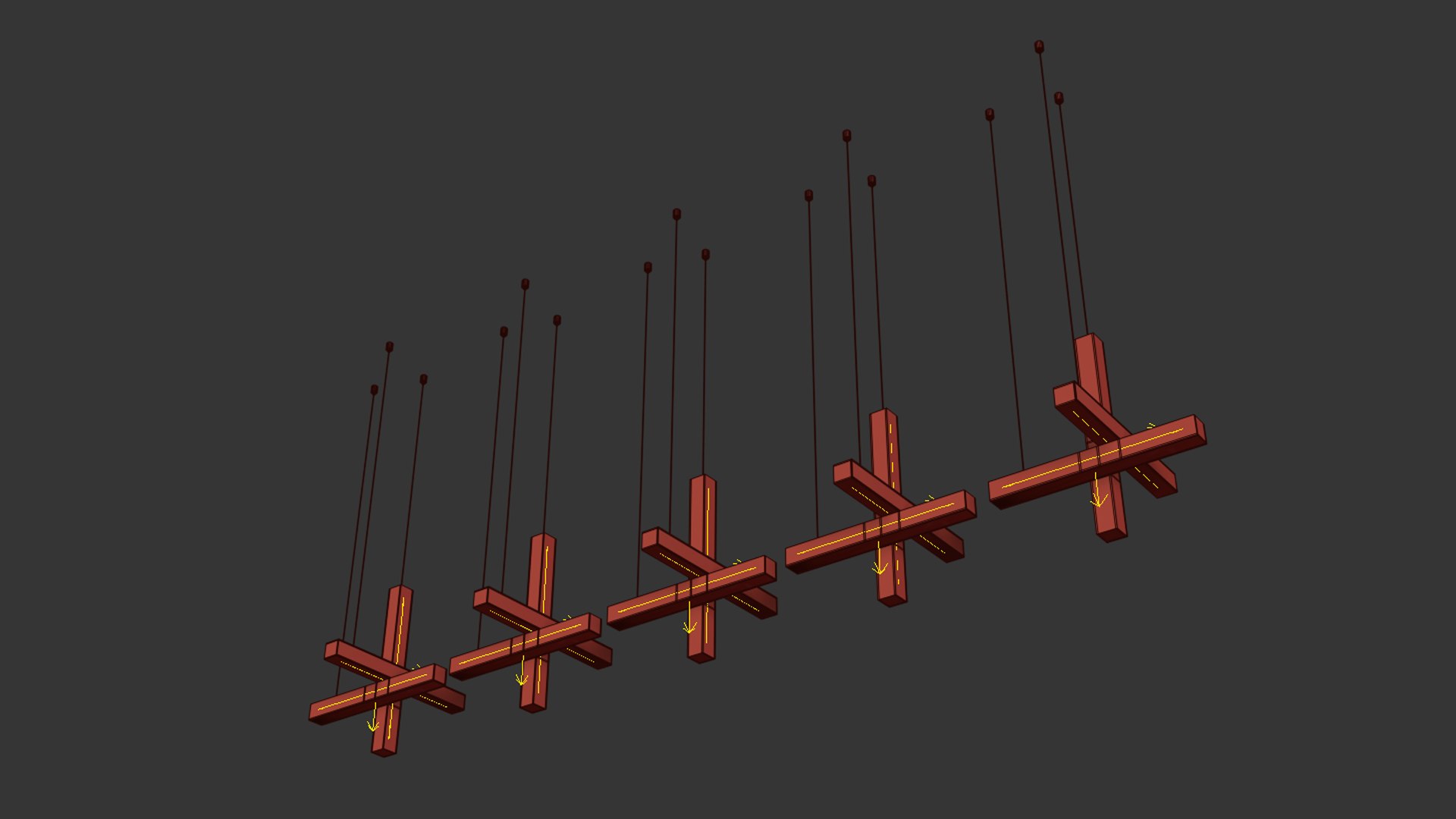 Led40 Cross Pendant light by TUNTO Lighting 3D model - TurboSquid 2112785