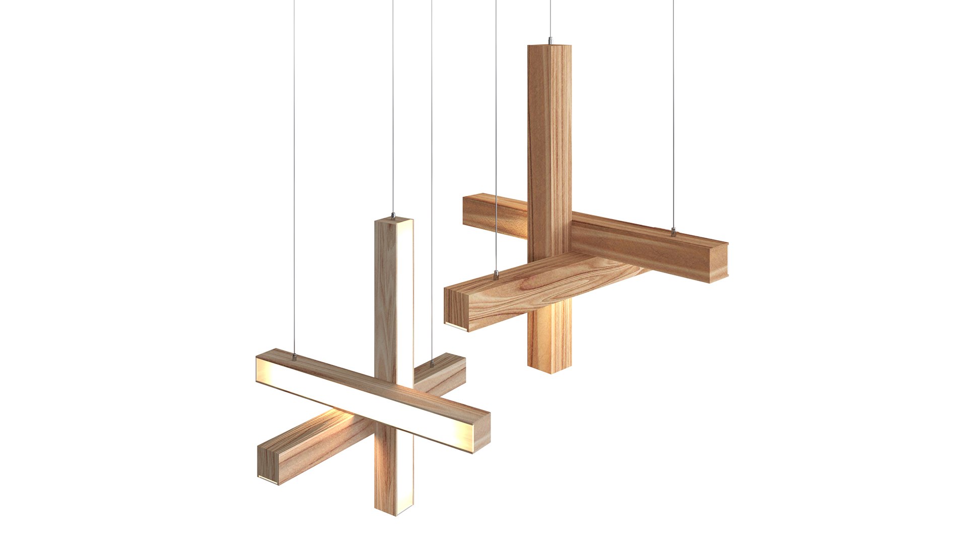 Led40 Cross Pendant light by TUNTO Lighting 3D model - TurboSquid 2112785