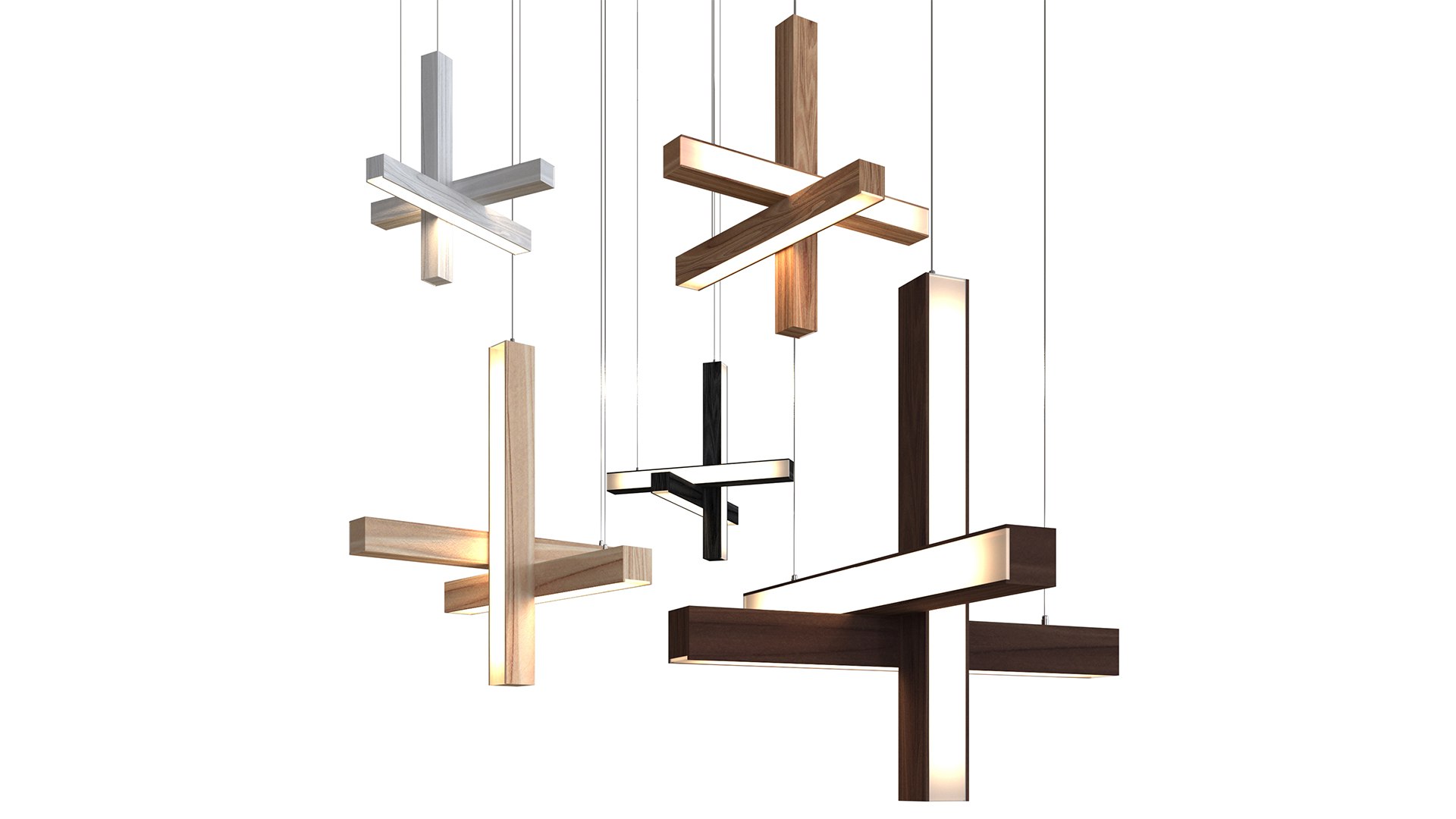 Led40 Cross Pendant light by TUNTO Lighting 3D model - TurboSquid 2112785