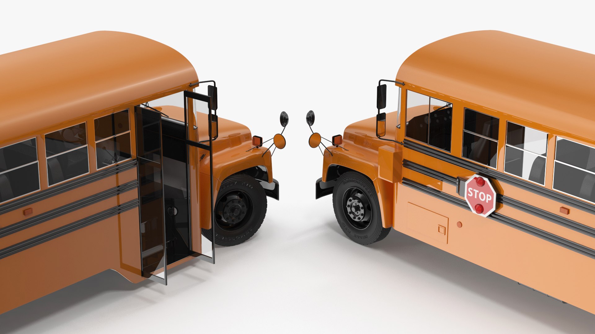 Old School Bus Rigged for Cinema 4D 3D - TurboSquid 2136845