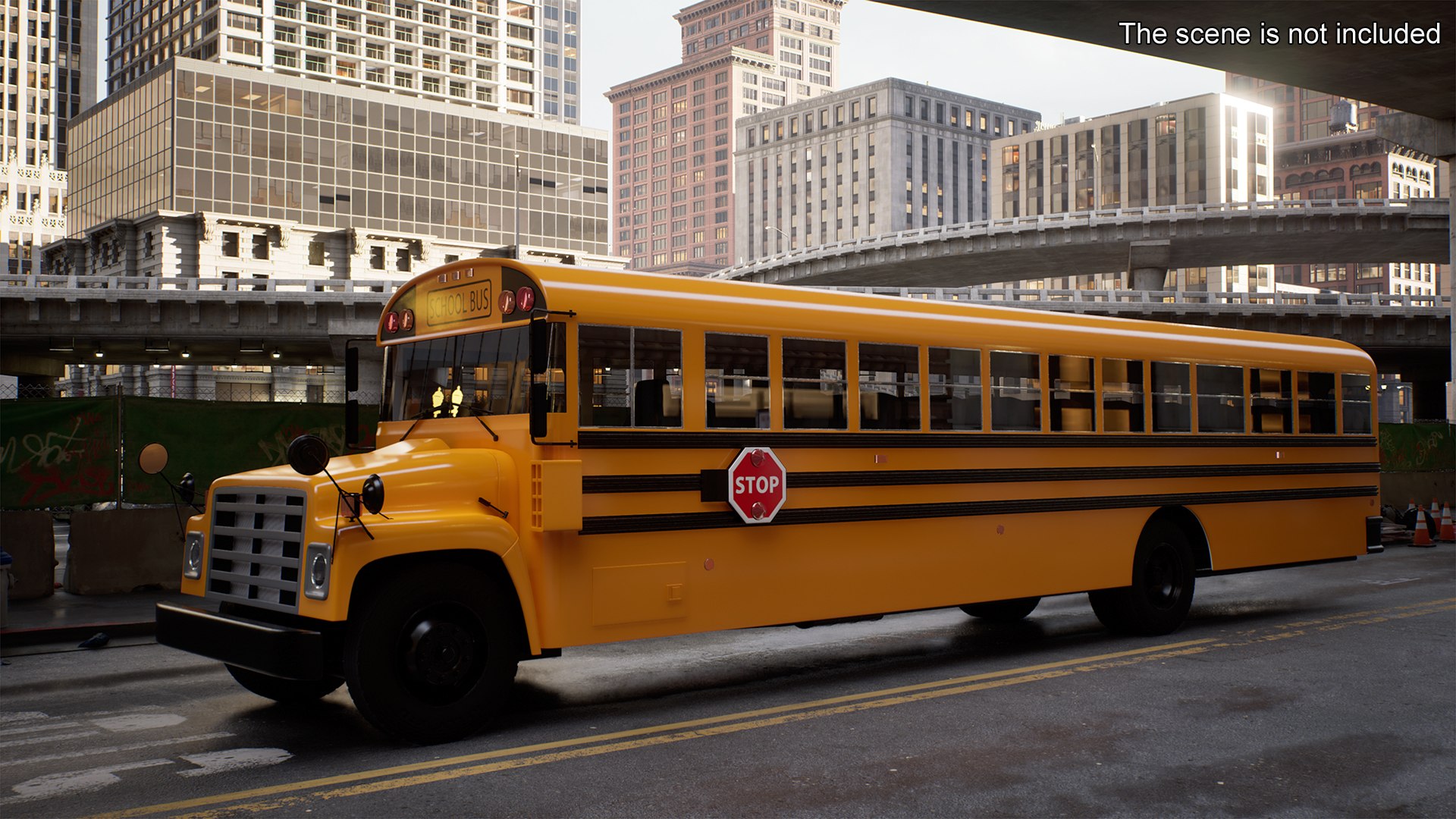 Old School Bus Rigged for Cinema 4D 3D - TurboSquid 2136845