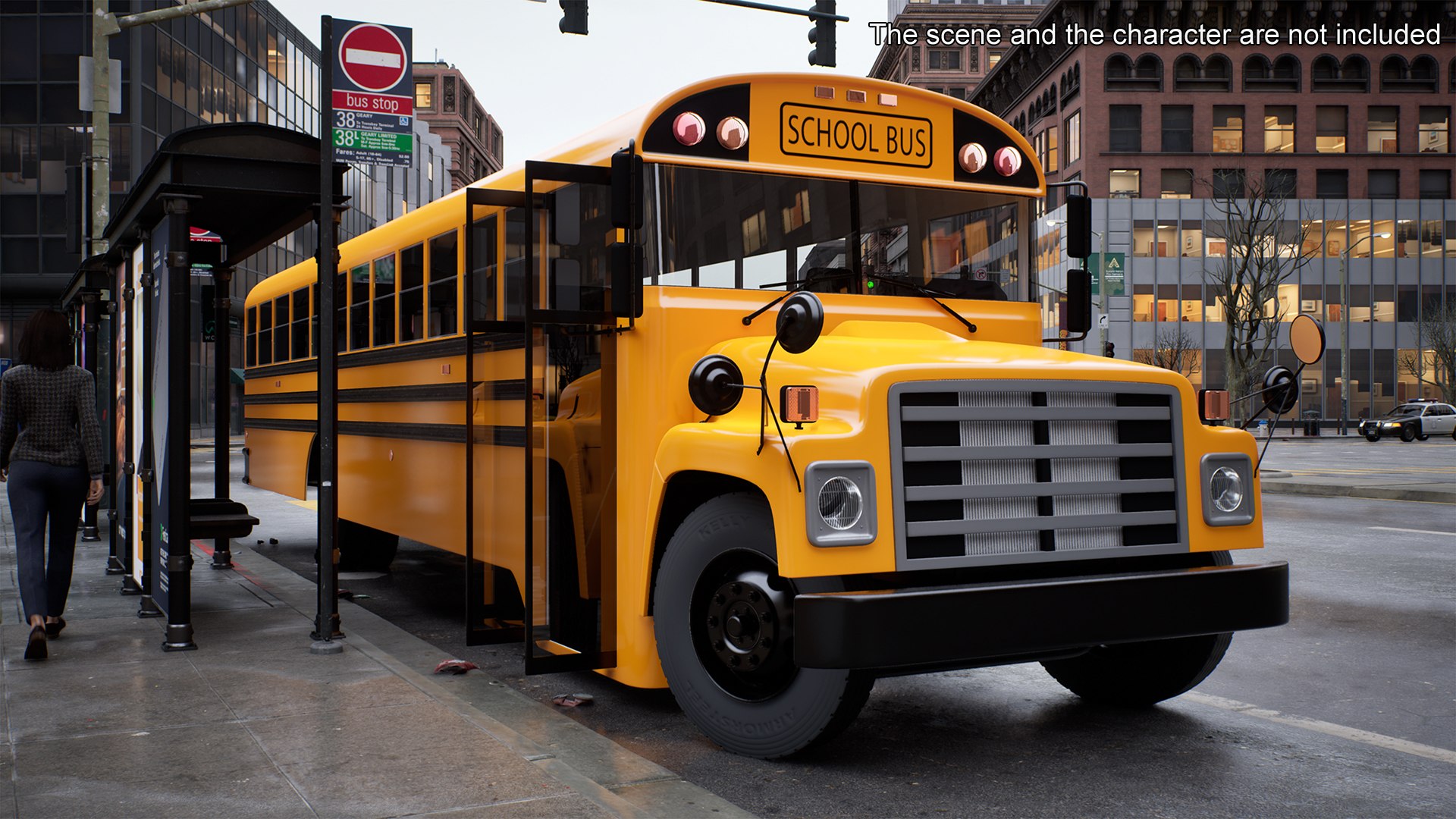 Old School Bus Rigged for Cinema 4D 3D - TurboSquid 2136845
