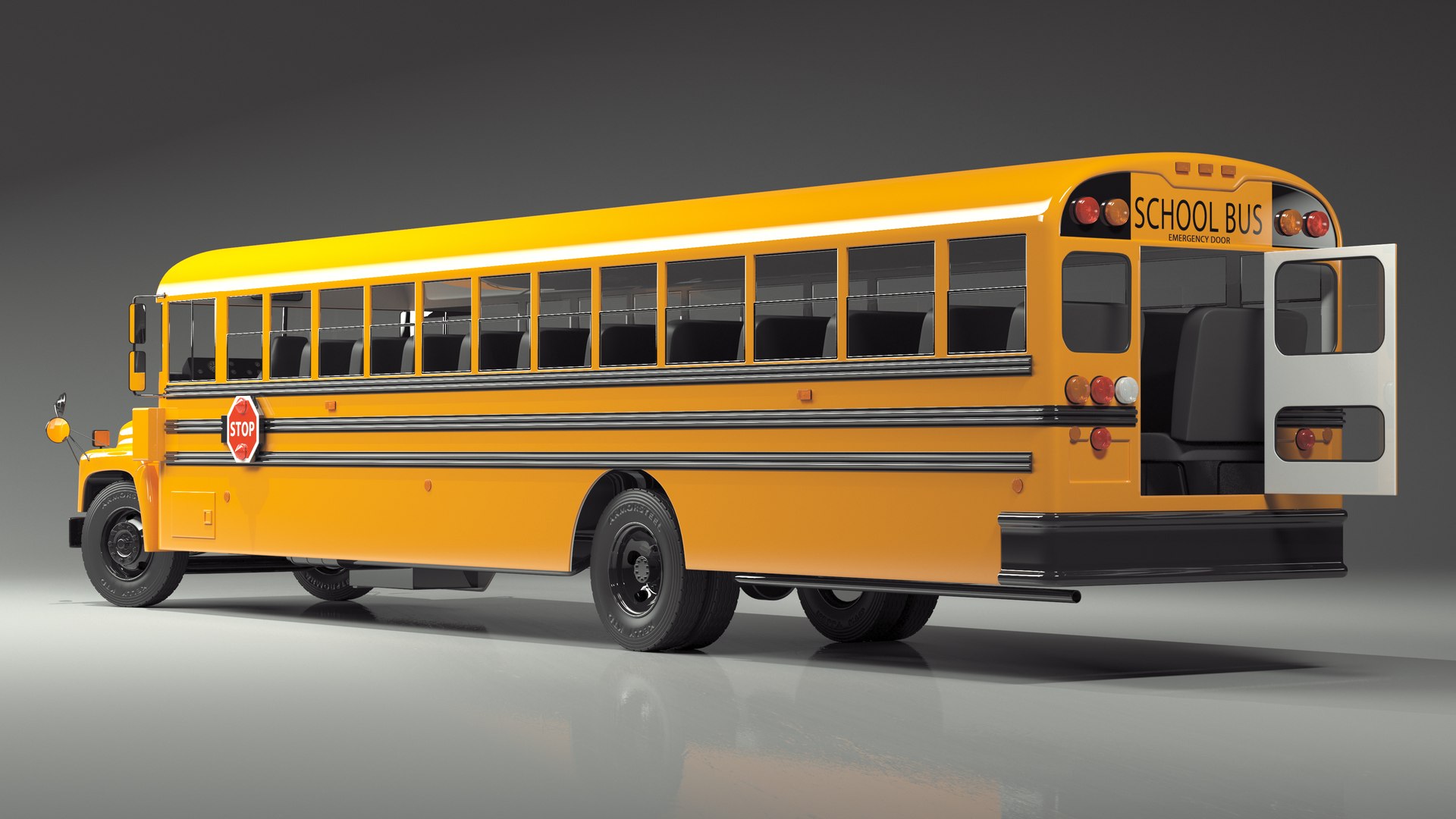 Old School Bus Rigged for Cinema 4D 3D - TurboSquid 2136845
