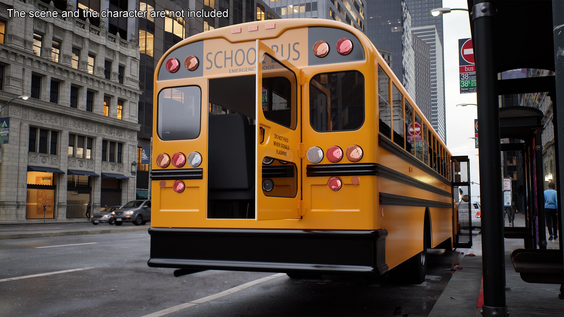 Old School Bus Rigged for Cinema 4D 3D - TurboSquid 2136845