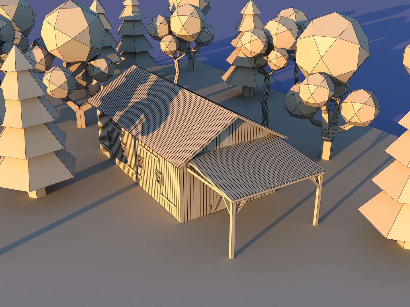 3D Cute Cartoon Village Wooden Livestock Barn Low Poly - TurboSquid 1967821