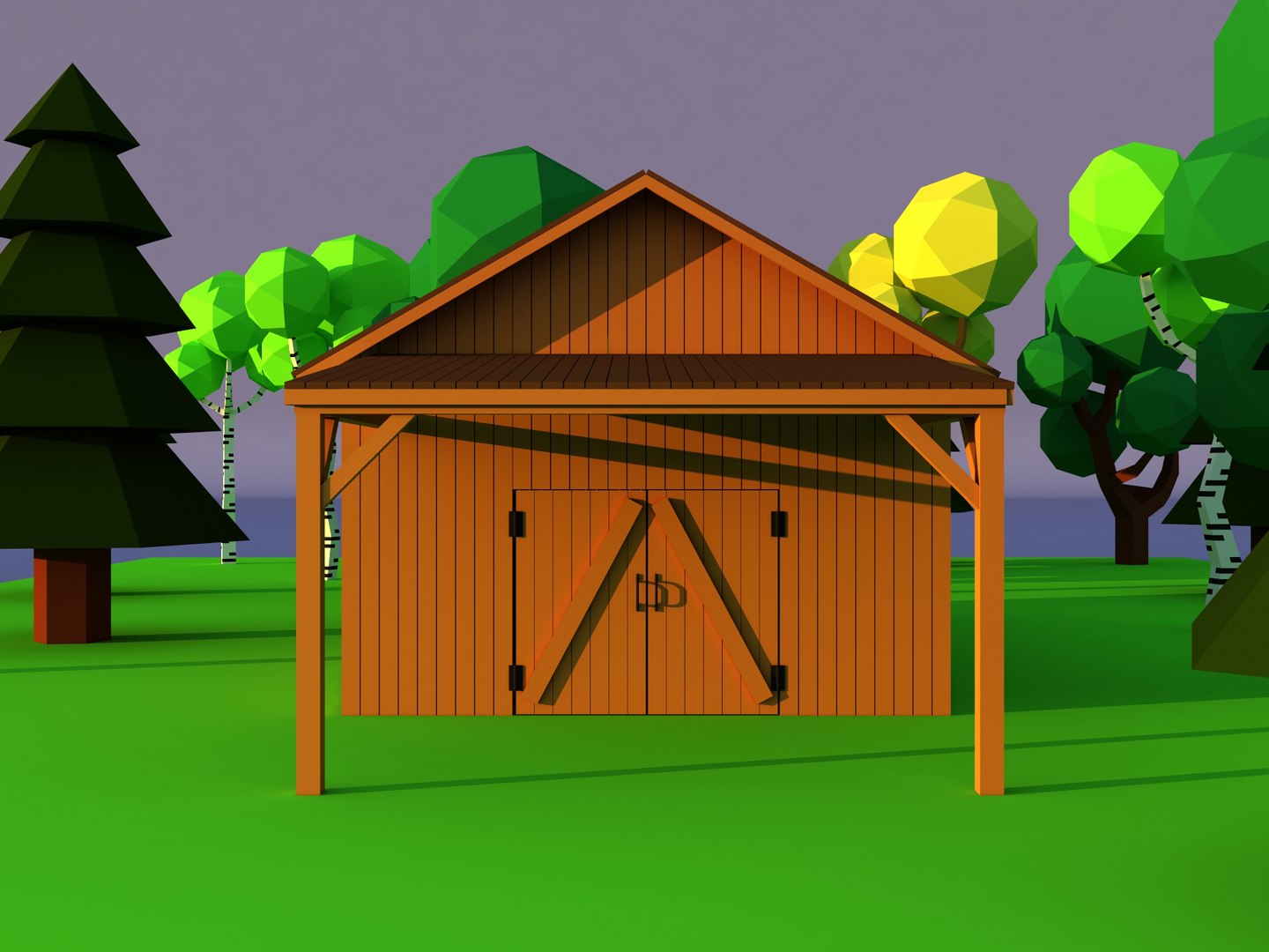 3D Cute Cartoon Village Wooden Livestock Barn Low Poly - TurboSquid 1967821