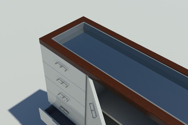 3d model of storage unit sideboard
