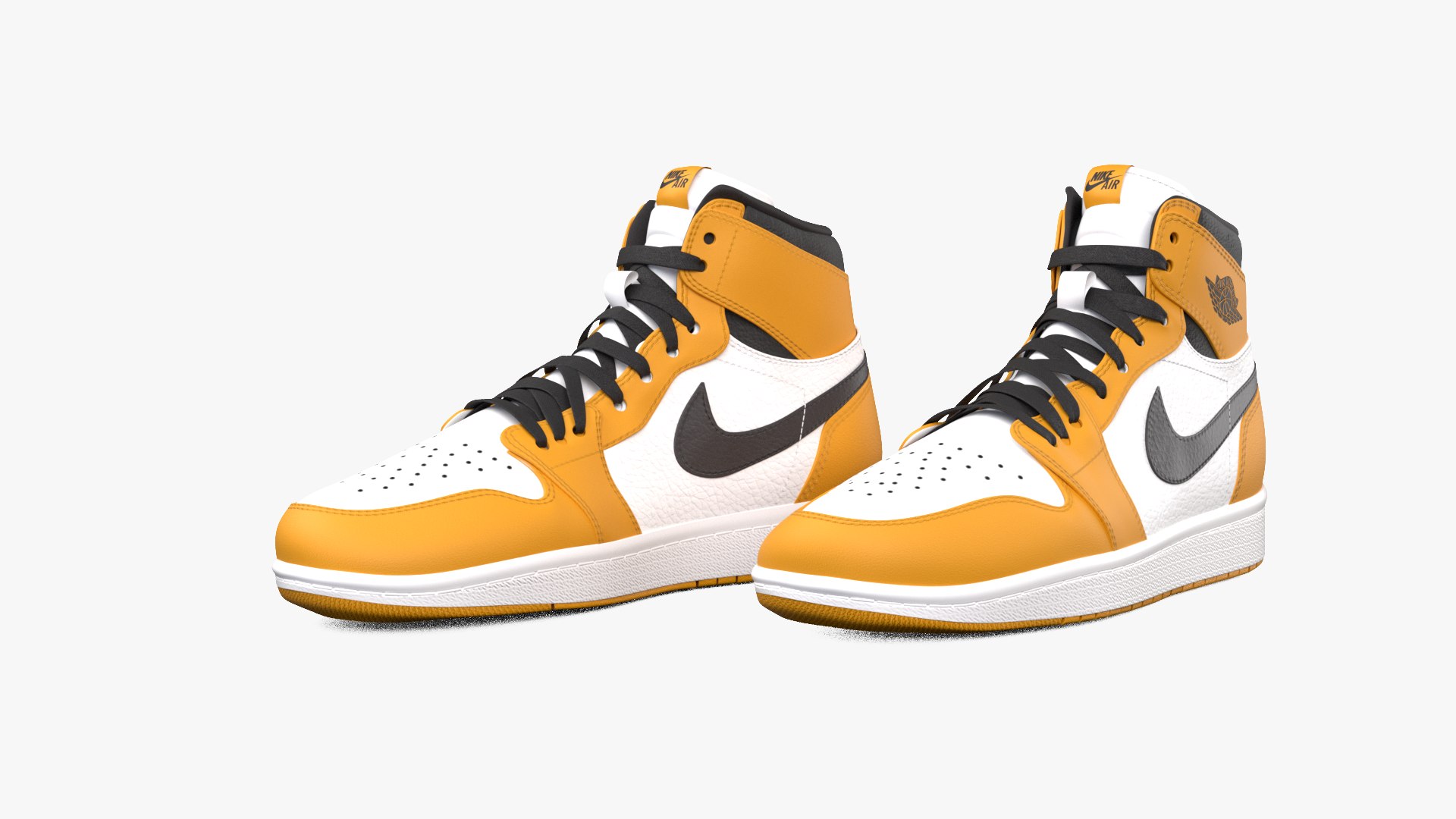 3D Air Jordan Retro 1 Yellow Ochre - TurboSquid 2339230