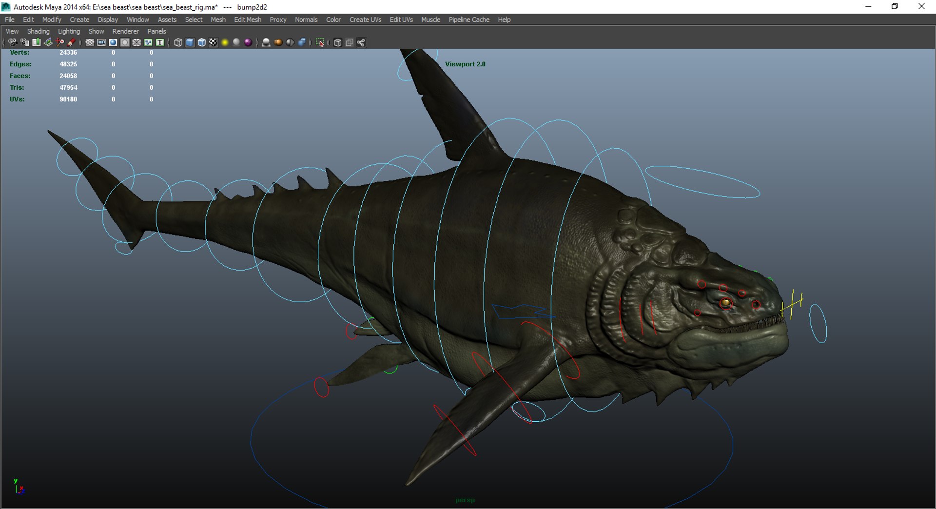 Sea Beast Rig Studio 3D - TurboSquid 1320290