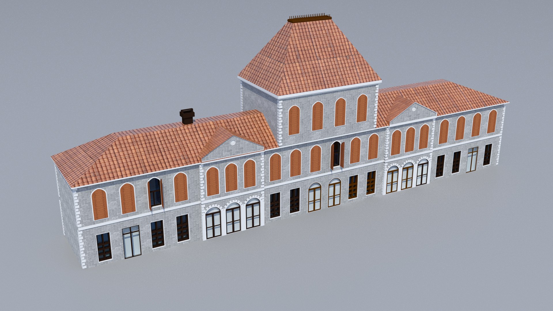 3D History Old Building - TurboSquid 1276133