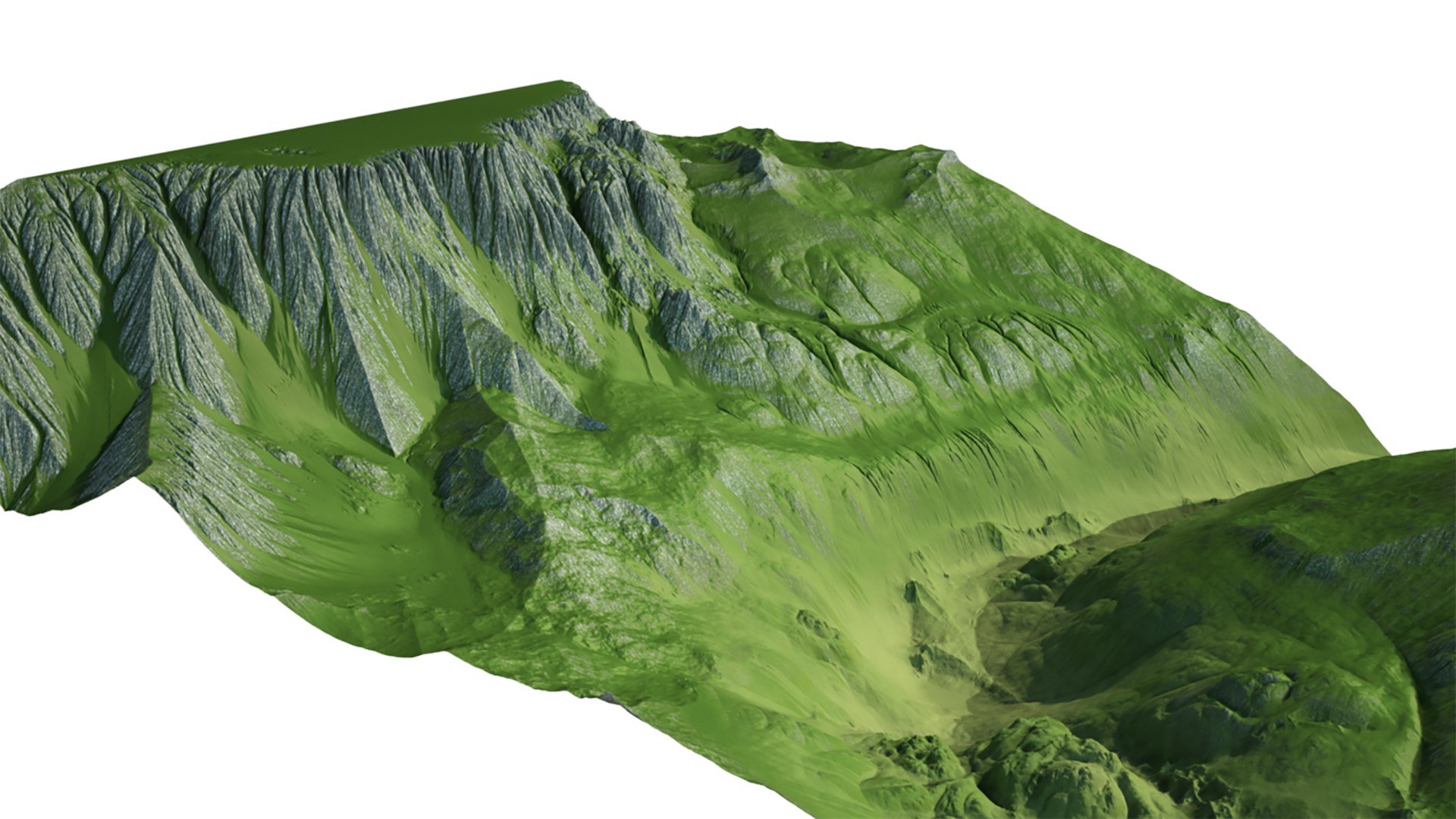 3D Landscape With Ravine Model - TurboSquid 2161730