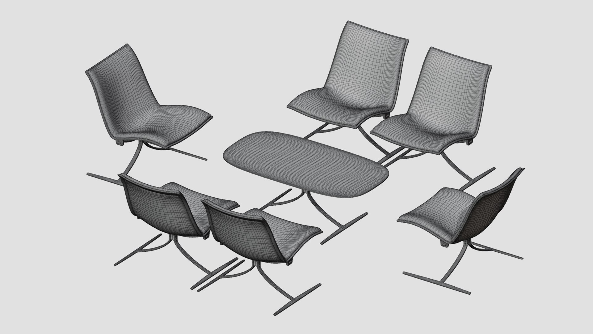 3D Model JK 710 Skater Table Set - TurboSquid 2012003